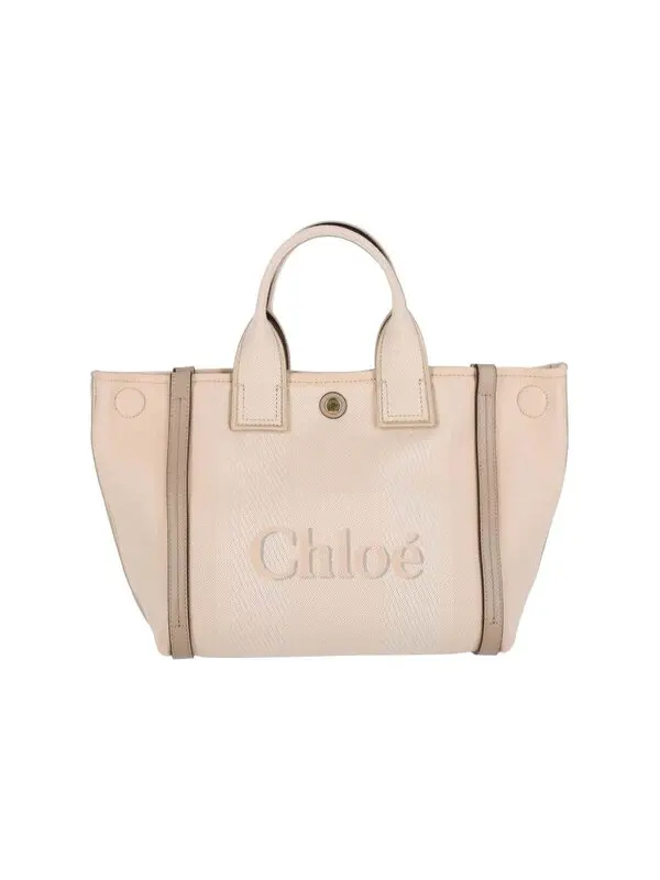 Chloé Small 'carry' Tote Bag - Cream