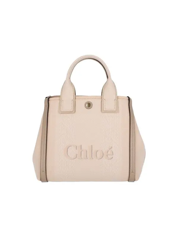 Chloé Small 'carry' Tote Bag - Cream