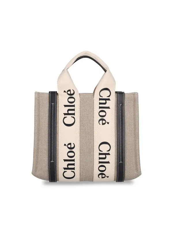 Chloé Woody Small Tote Bag - Cream