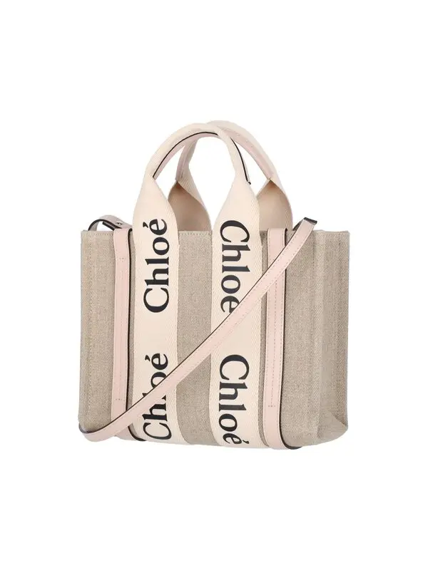 Chloé Woody Small Tote Bag - Pink