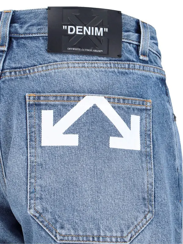 Off-White Half-arrow" Straight Jeans