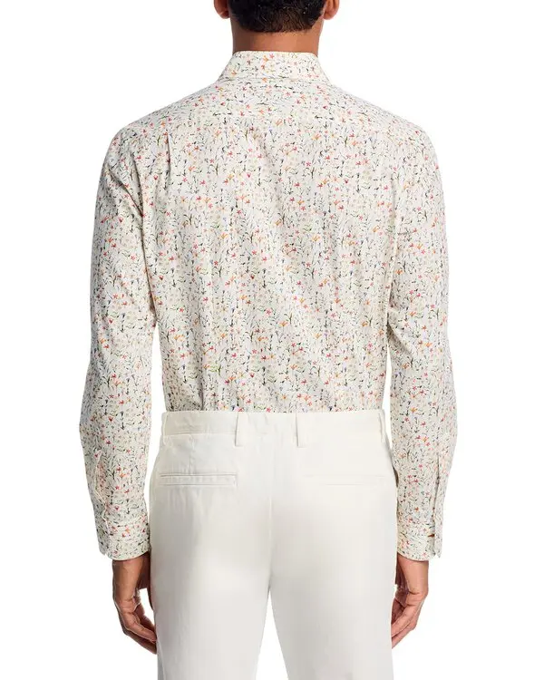 Paul Smith Tailored Fit Garden Print Shirt - Orange