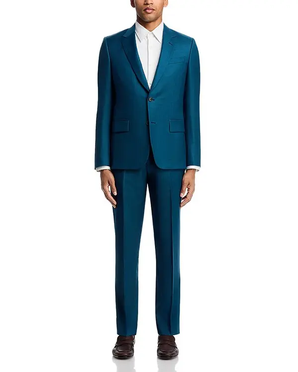 Paul Smith Soho Canvas Sharkskin Extra Slim Fit Suit - Petrol