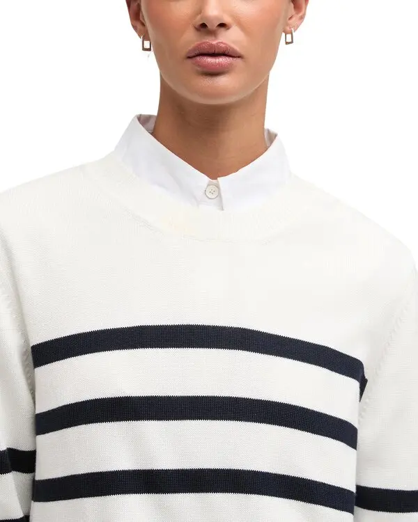 Barbour Fern Striped Sweater - Cloud/navy