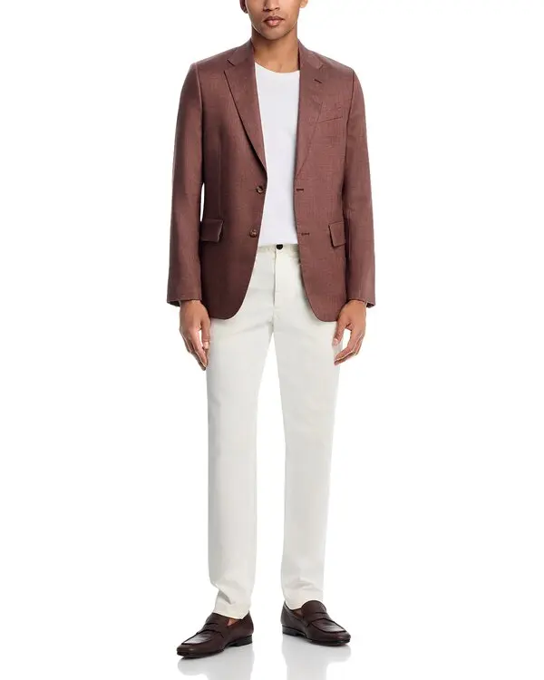 Paul Smith Linen And Wool Twill Extra Slim Fit Sport Jacket - Fuchsia