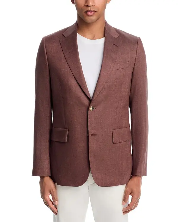 Paul Smith Linen And Wool Twill Extra Slim Fit Sport Jacket - Fuchsia
