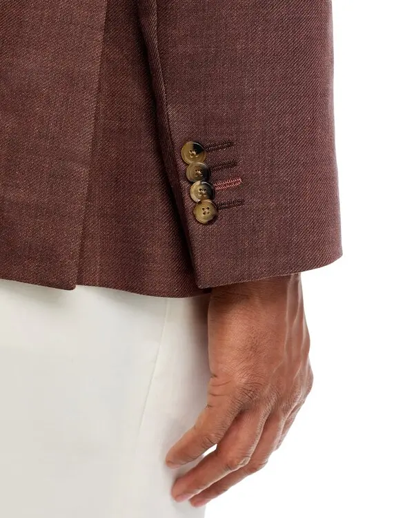 Paul Smith Linen And Wool Twill Extra Slim Fit Sport Jacket - Fuchsia
