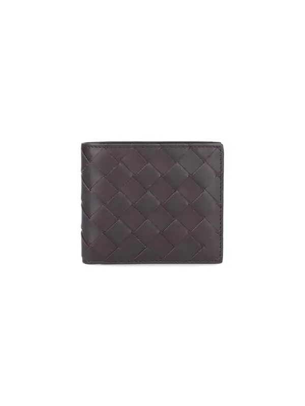 Bottega Veneta Cable Pattern Bifold Wallet - Brown