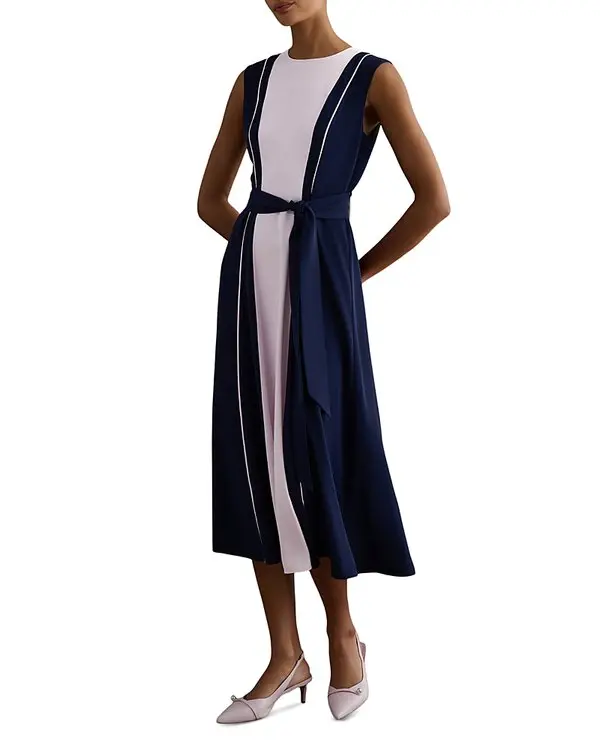 HOBBS LONDON Louise Midi Dress - Midnight Pink
