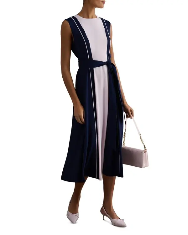 HOBBS LONDON Louise Midi Dress - Midnight Pink