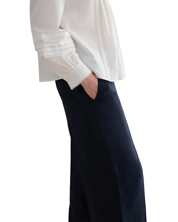 HOBBS LONDON Petite Alessia Linen Wide Leg Trousers