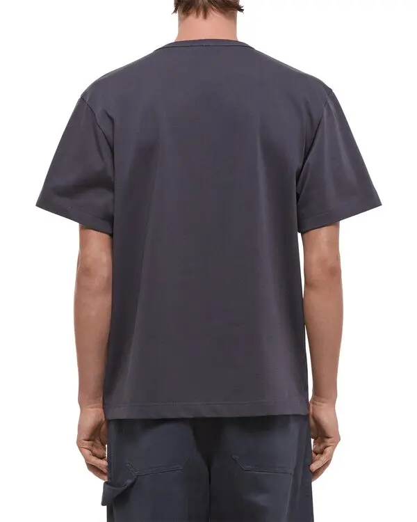 Helmut Lang Crumpled Logo Tee - Slate Blue