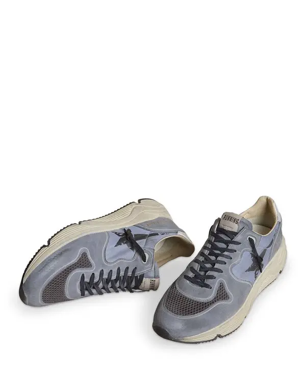 GOLDEN GOOSE Running Sneakers - Blue Denim