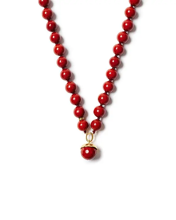 Chan Luu Gemstone Beaded Pendant Necklace, 46 - Red Jasper