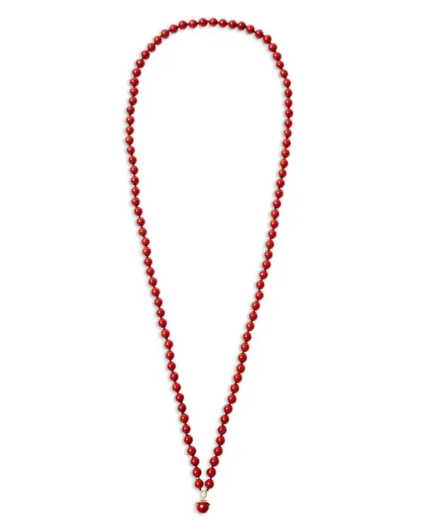 Chan Luu Gemstone Beaded Pendant Necklace, 46 - Red Jasper
