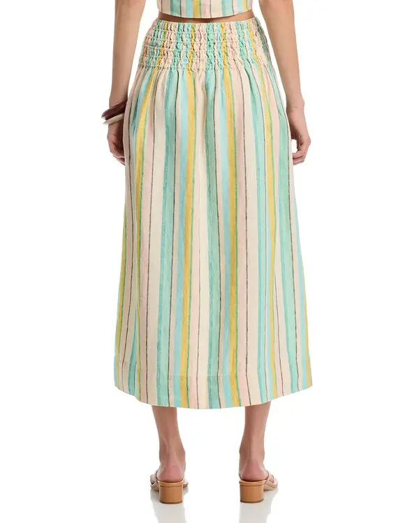 Rails Alessa Smocked Skirt - Pier Stripe