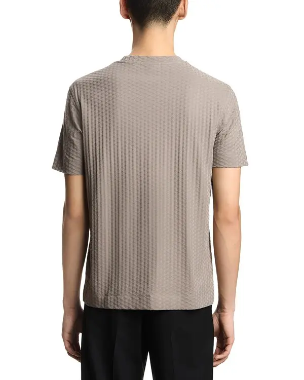 Emporio Armani Jacquard Crewneck T-shirt - Beige