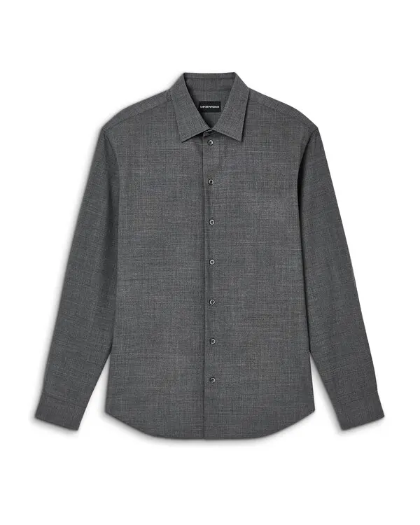 Emporio Armani Wool Sport Shirt - Solid Medium