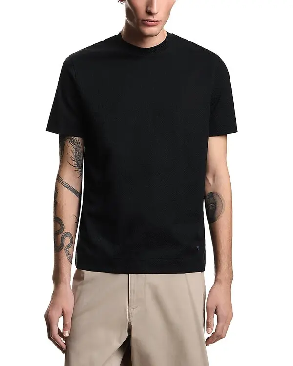 Emporio Armani Jacquard Tee - Solid Blue
