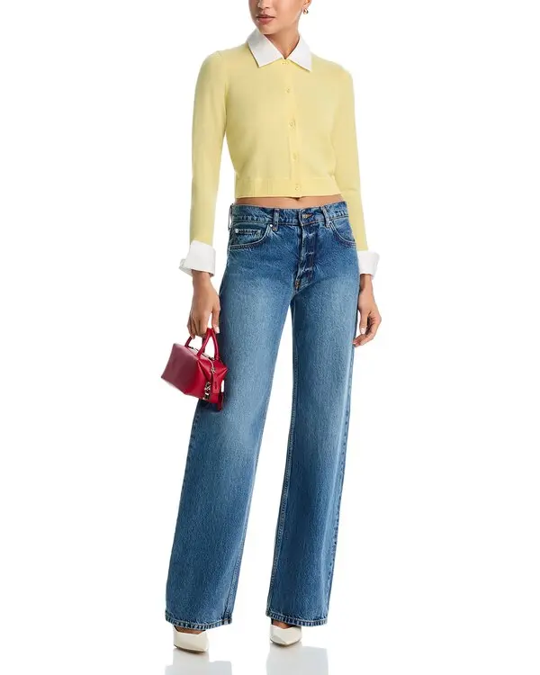 Alice + Olivia Layered Look Cardigan - Butter