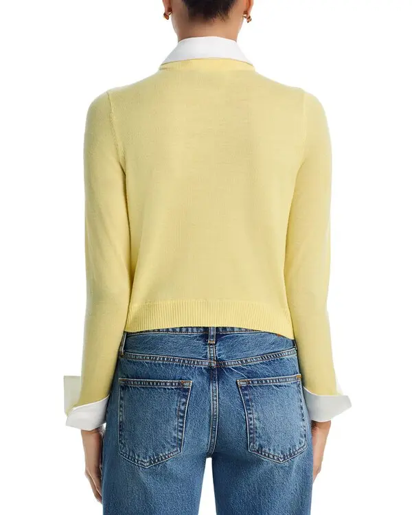 Alice + Olivia Layered Look Cardigan - Butter