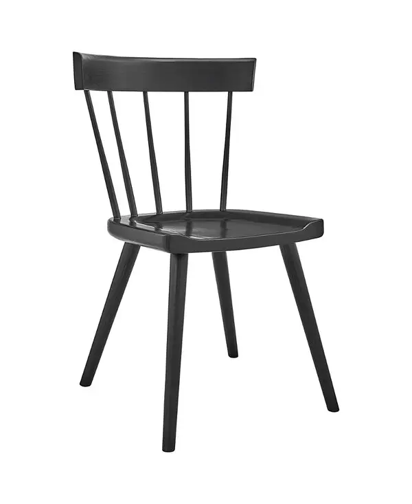 MODWAY Sutter Wood Dining Side Chair - Black