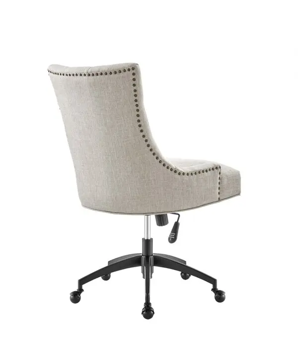MODWAY Regent Tufted Fabric Office Chair - Black Beige