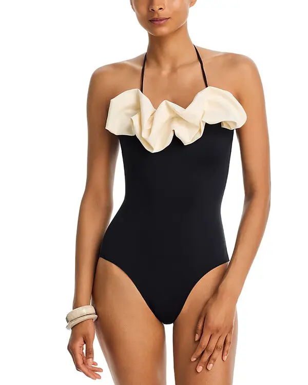 MAIO PARIS Aurora One-piece Swimsuit - Black White