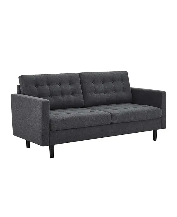 MODWAY Exalt Tufted Fabric Sofa - Charcoal