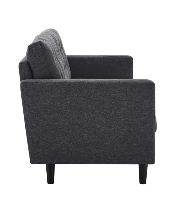 MODWAY Exalt Tufted Fabric Sofa - Charcoal