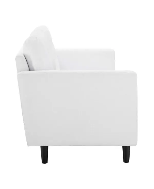 MODWAY Exalt Tufted Fabric Sofa - White
