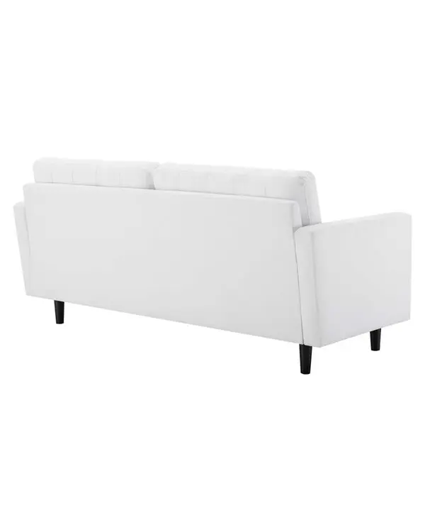 MODWAY Exalt Tufted Fabric Sofa - White