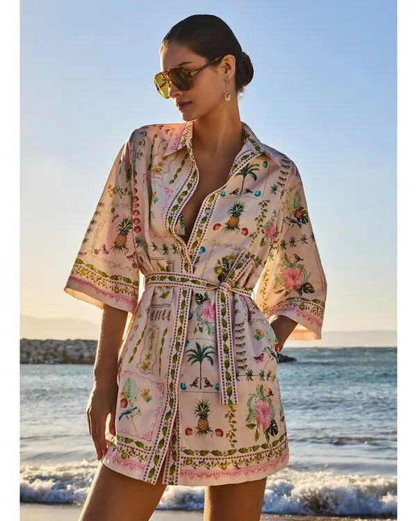 MONTE & LOU Linen Shirt Dress