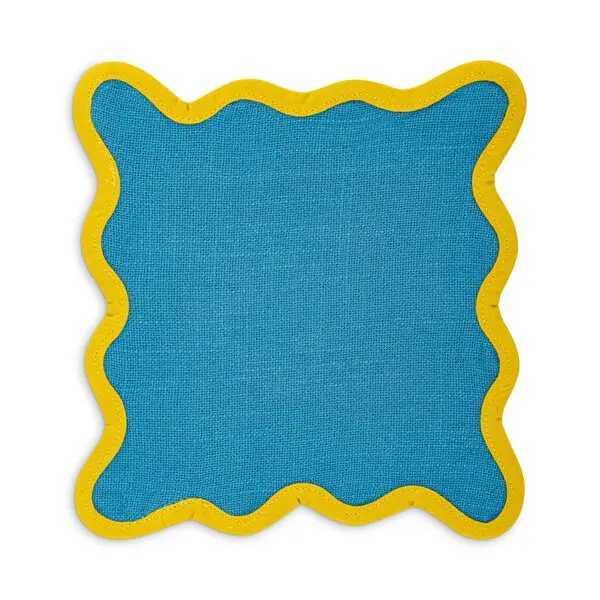 LULU POWERS Scallop Cocktail Napkins: Set Of 4