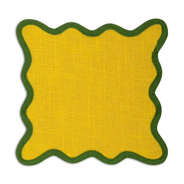 LULU POWERS Scallop Cocktail Napkins: Set Of 4