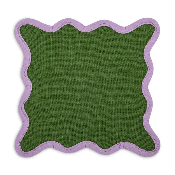 LULU POWERS Scallop Cocktail Napkins: Set Of 4