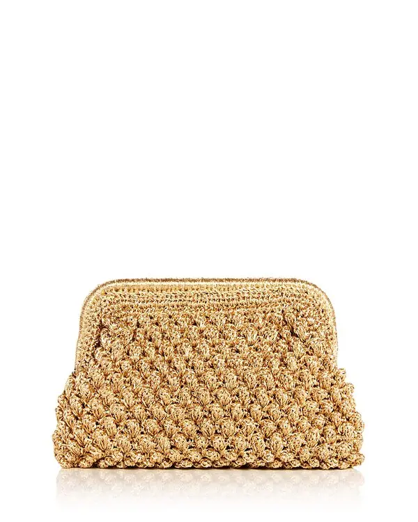Aqua Popcorn Clutch Exclusive - Gold