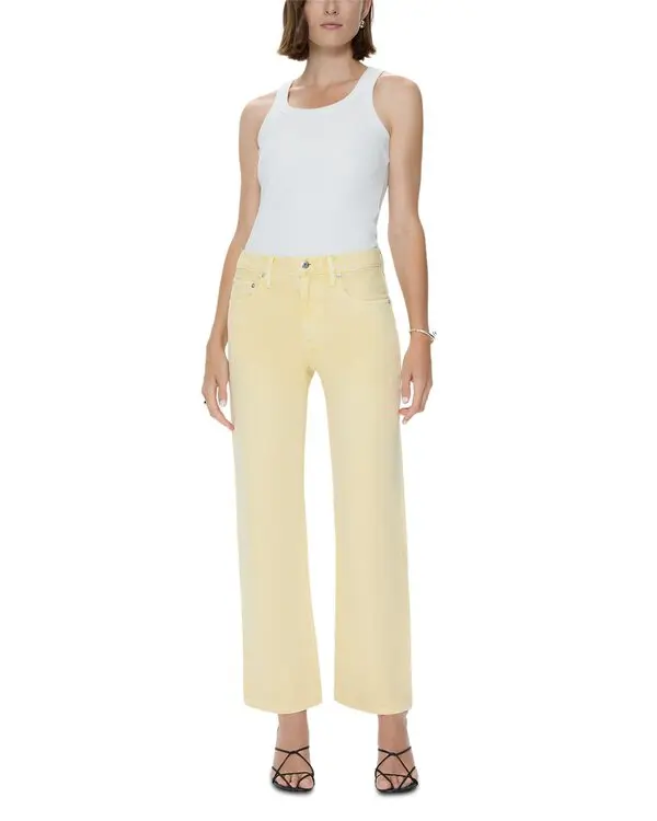 PISTOLA Lexi Mid-rise Straight Jeans With Bow Detail - Day Glow