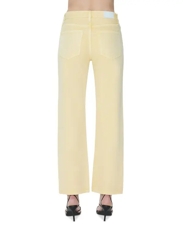 PISTOLA Lexi Mid-rise Straight Jeans With Bow Detail - Day Glow