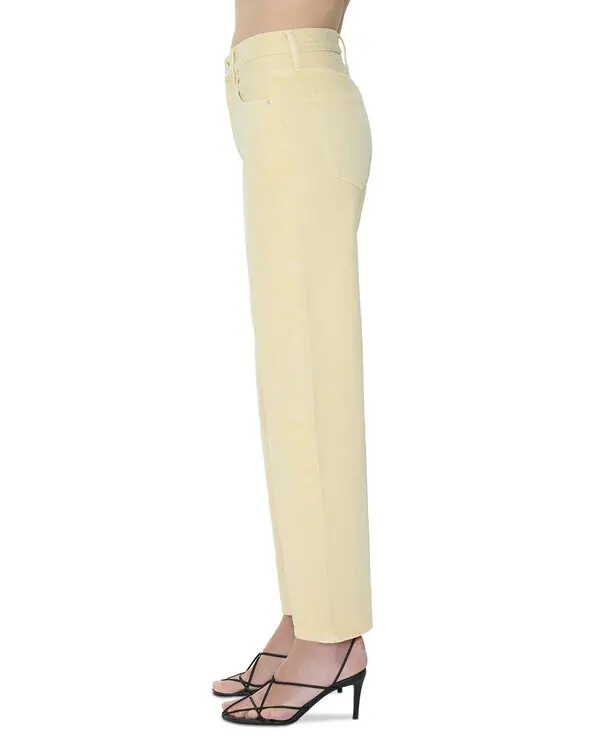 PISTOLA Lexi Mid-rise Straight Jeans With Bow Detail - Day Glow