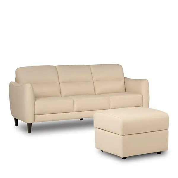 GIUSEPPE NICOLETTI Noto Leather Sofa With Ottoman