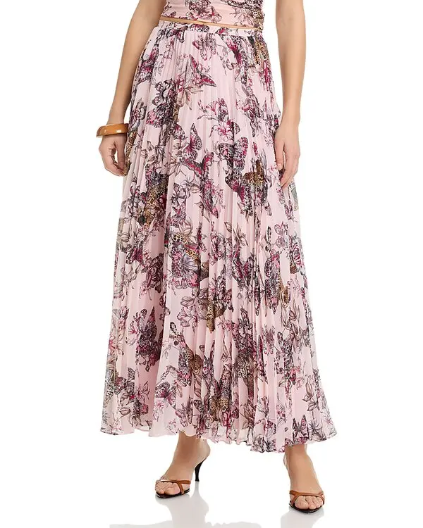 L'Agence Torin Pleated Maxi Skirt - Light Nectar Pink
