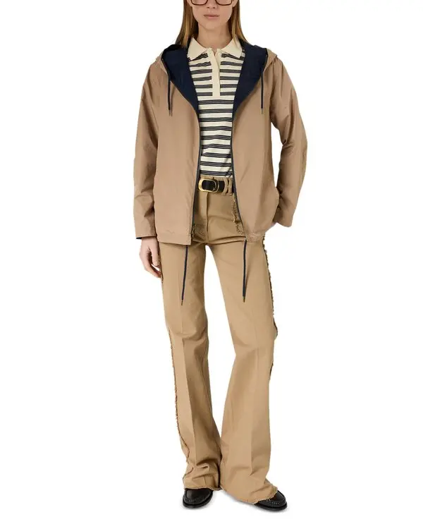 Gerard Darel Jordane Reversible Hooded Jacket - Navy