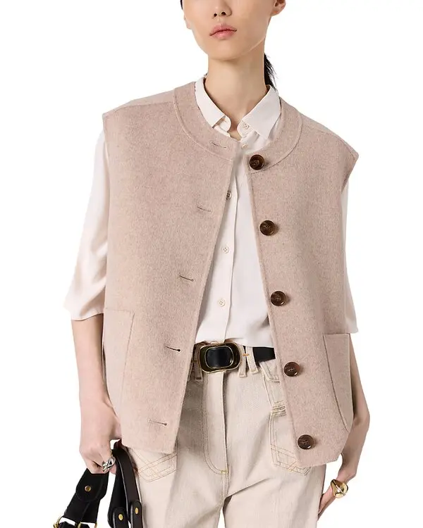 Gerard Darel Talmine Wool Buttoned Vest