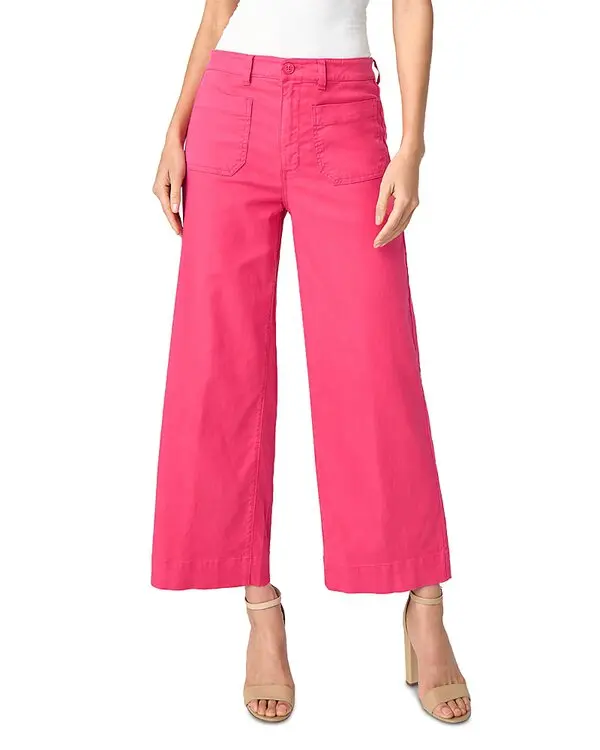 LIVERPOOL Crop Wide Leg Jeans - Bright Pink