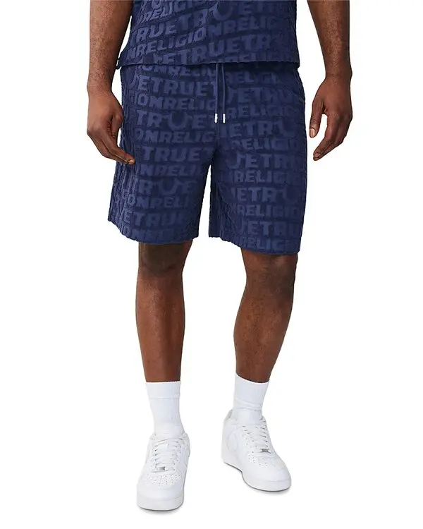 True Religion Terry Logo Drawstring Shorts