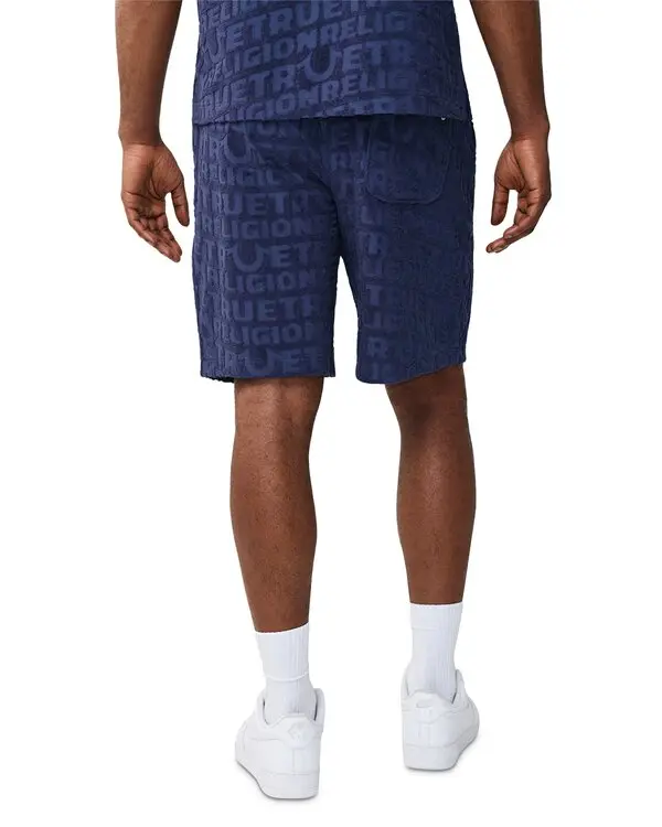 True Religion Terry Logo Drawstring Shorts