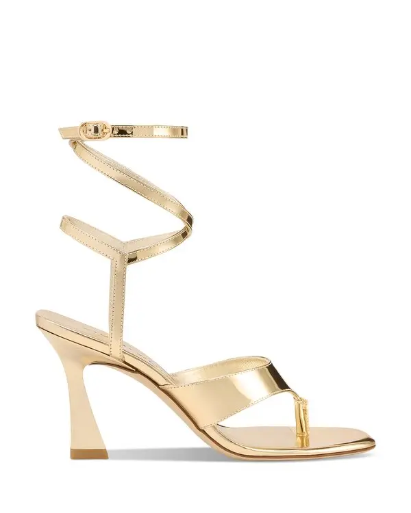 STUART WEITZMAN Vinnie 85 Ankle Strap Sandals - Platino