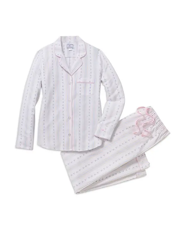 PETITE PLUME Shirt & Pants Pajama Set - White