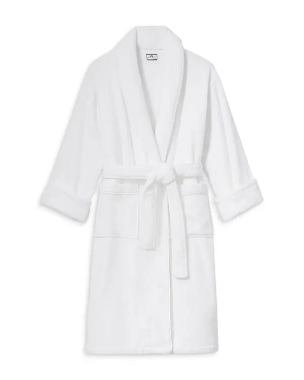 PETITE PLUME Luxe Terry Bathrobe - White